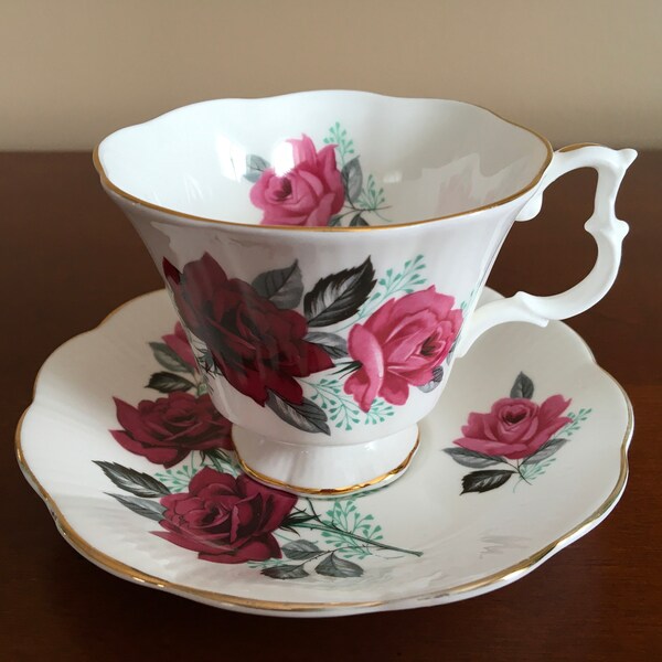 Red Rose Tea Cup - Etsy