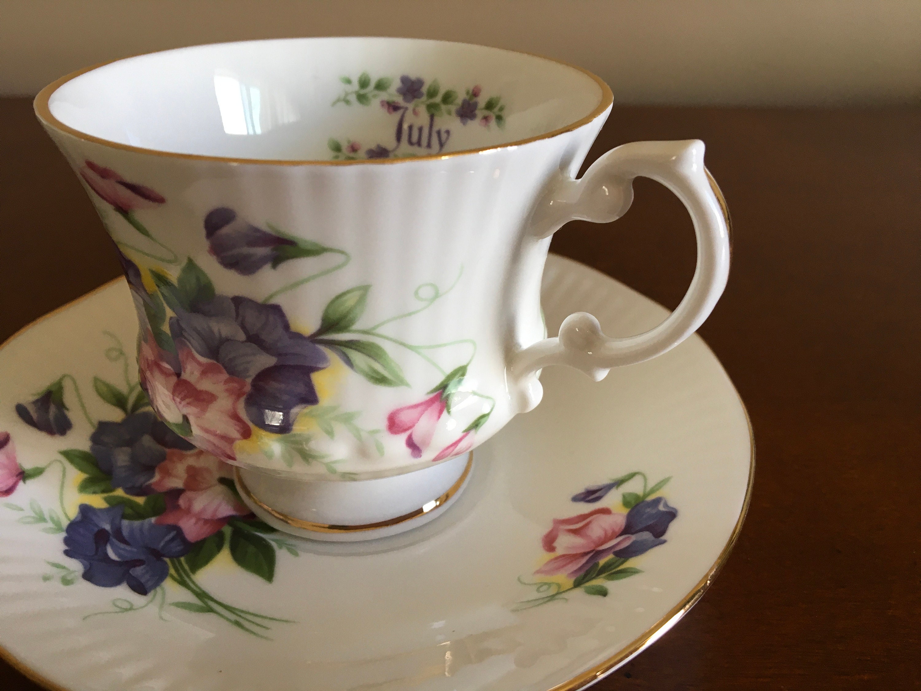Vintage Elizabethan Staffordshire Flower of the Month July | Etsy