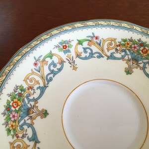 1 of 3 Vintage Aynsley Blue and Orange Floral Henley Pattern Fine Bone ...
