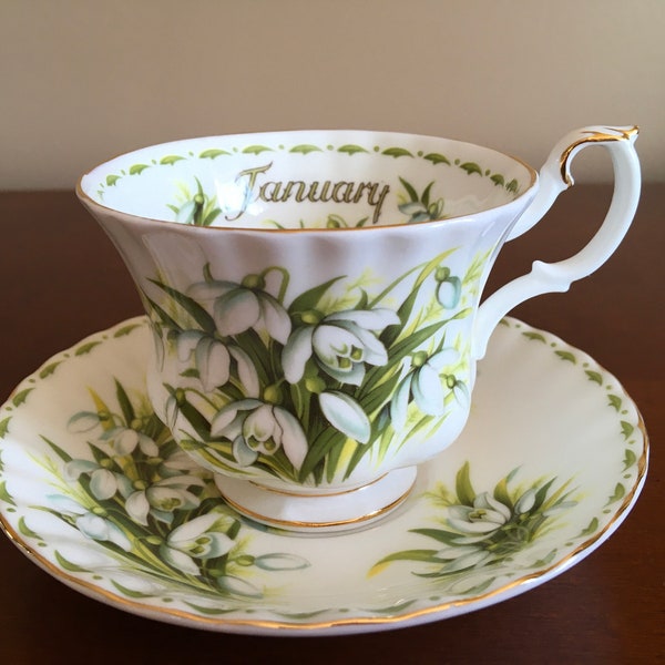 January Tea Cup - Etsy