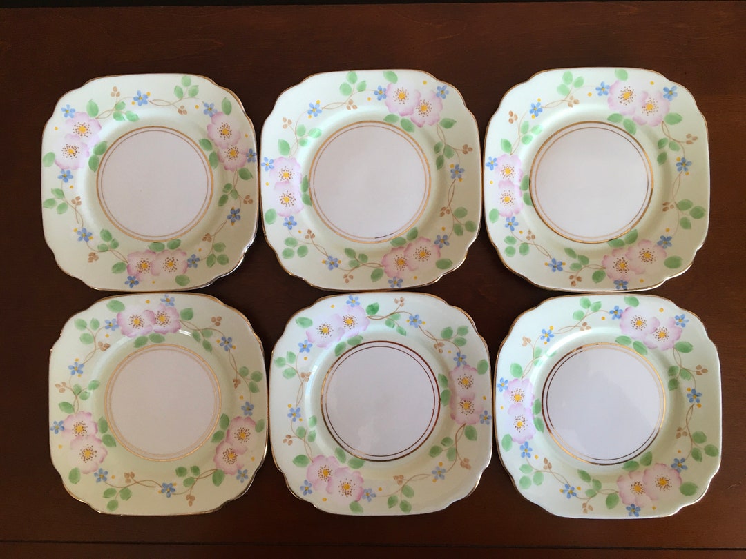 Sets of 2 Vintage Bell China Art Deco Fine Bone China Dessert Plates - Etsy
