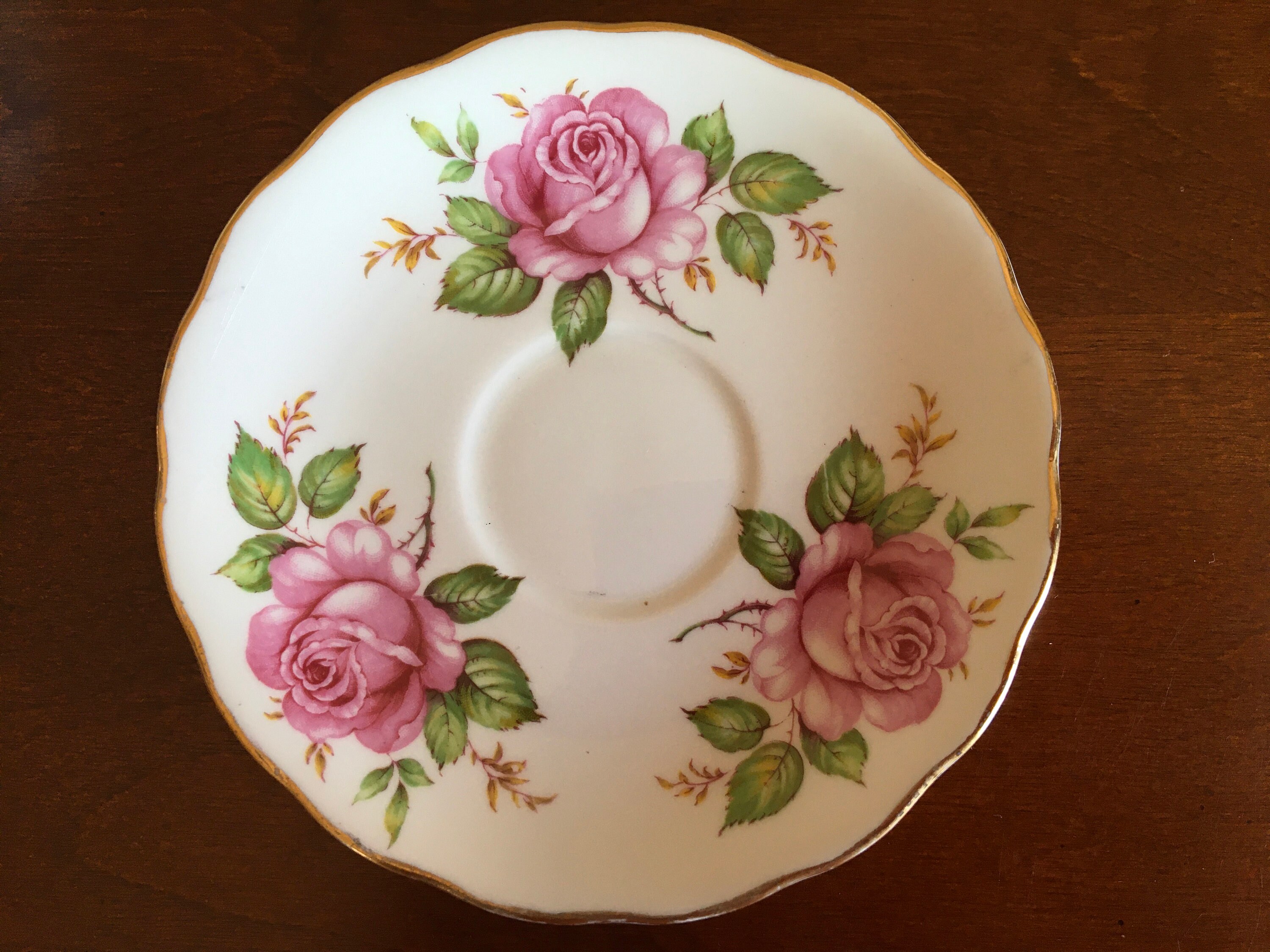 Vintage Melba English Fine Bone China Large Pink Roses Tea Cup With ...