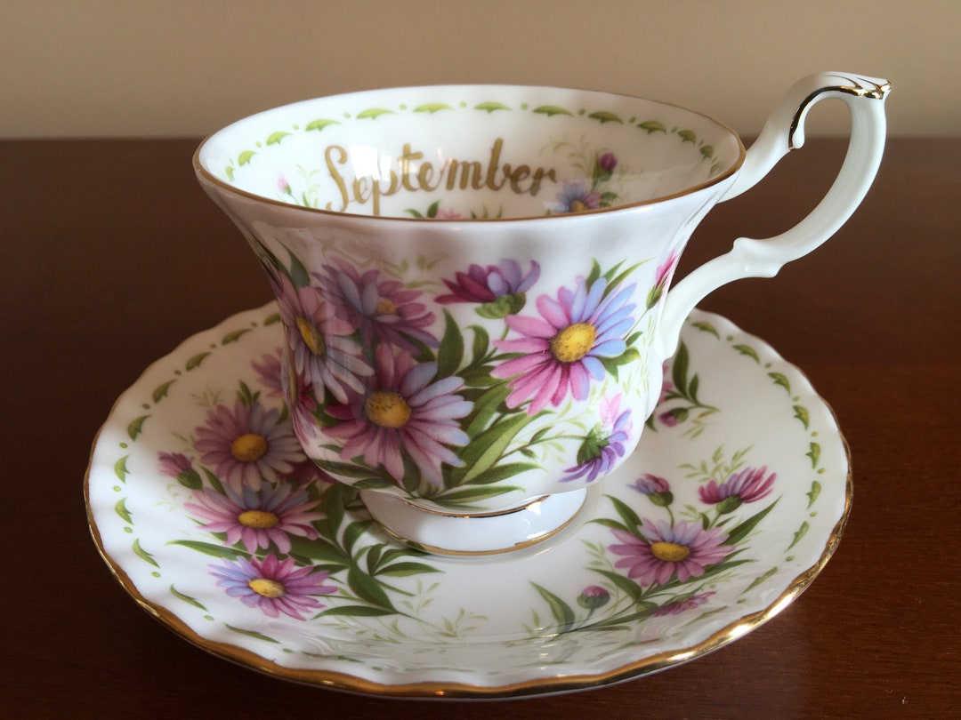 Royal Albert Flower of the Month September Michaelmas Daisy Fine Bone ...
