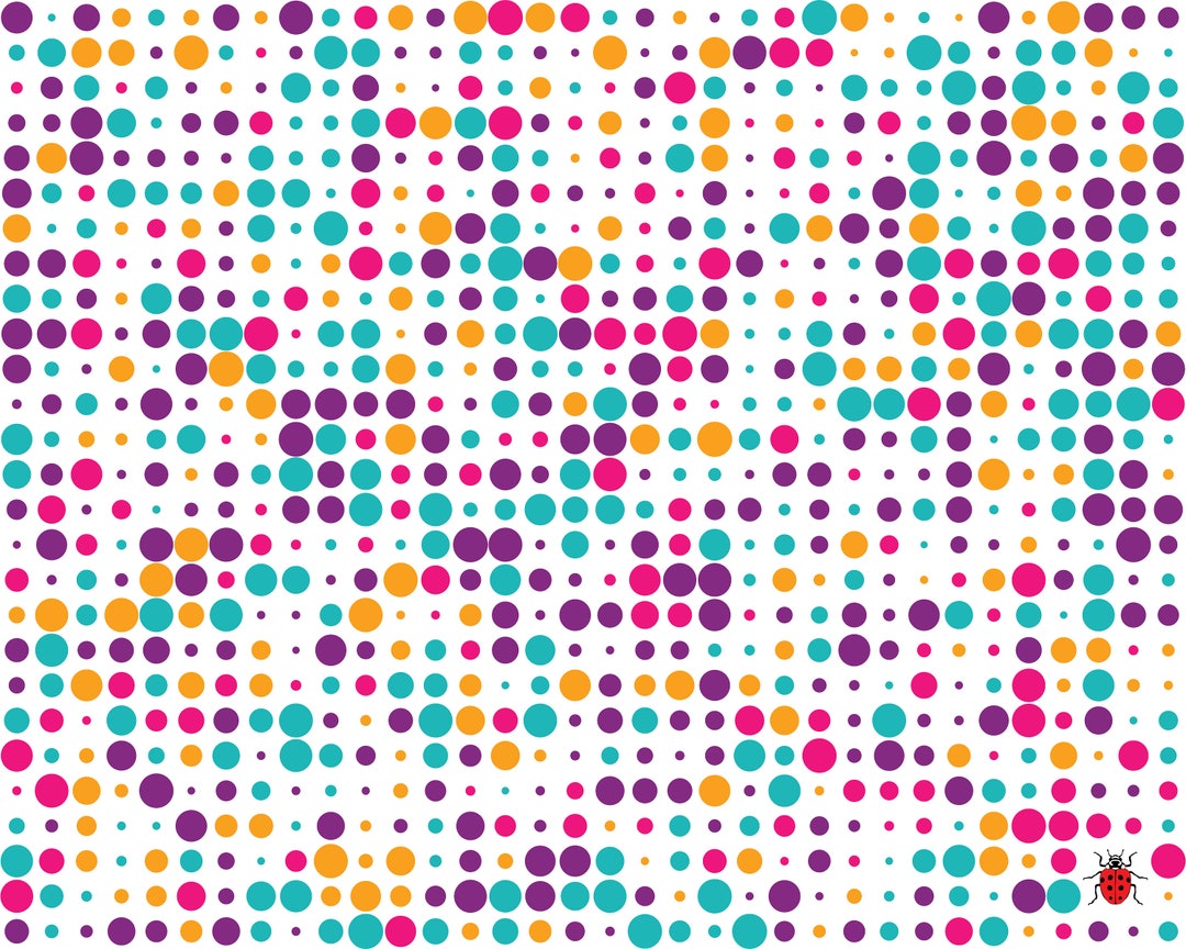 SVG Seamless Pattern Colorful Dots, Digital Clipart, Files Eps Jpg ...