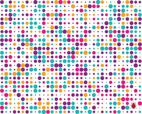 SVG Seamless Pattern Colorful Dots Digital Clipart Files Eps - Etsy