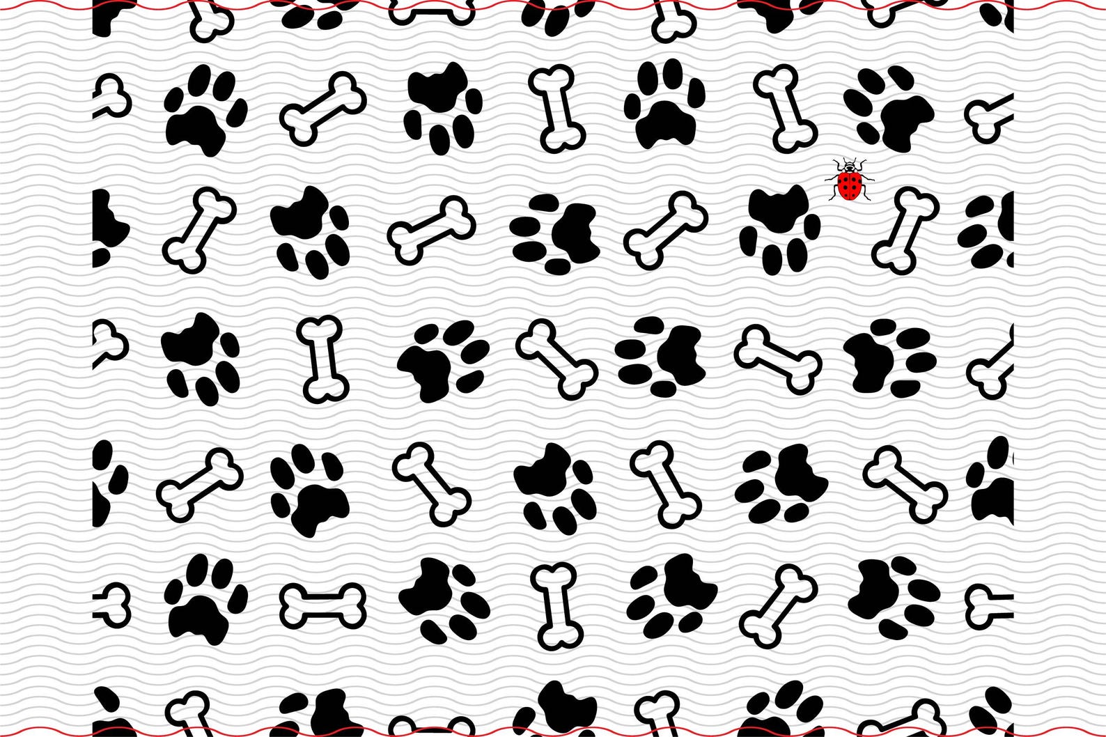SVG Dog Paws and Bones, Seamless Pattern Digital Clipart, Paws Files ...