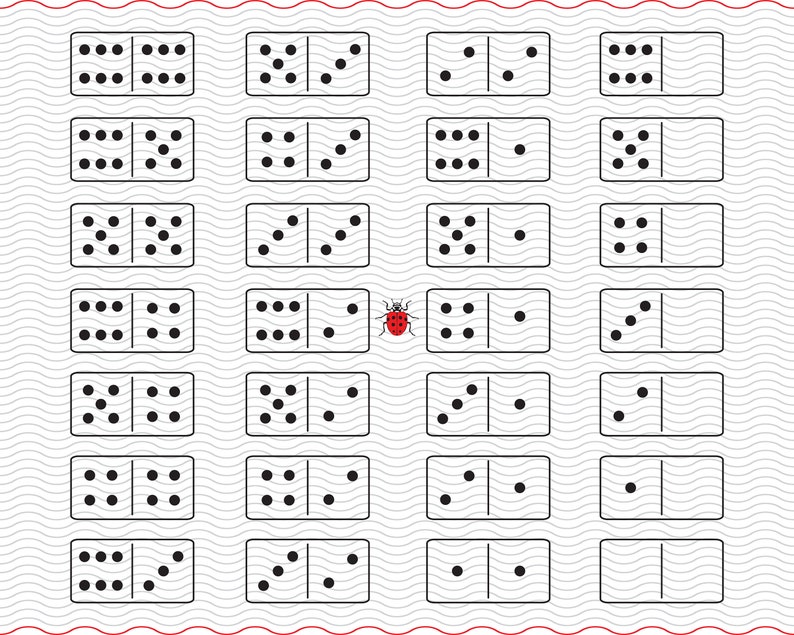 SVG Domino Game, Isolated Pieces, Digital Clipart, Files Eps Jpg ...