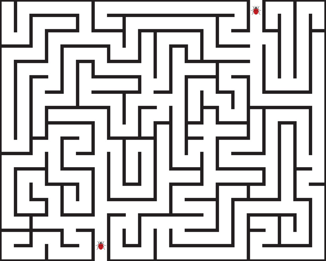 Maze SVG Black Silhouette Digital Clipart Files Eps Jpg - Etsy Canada