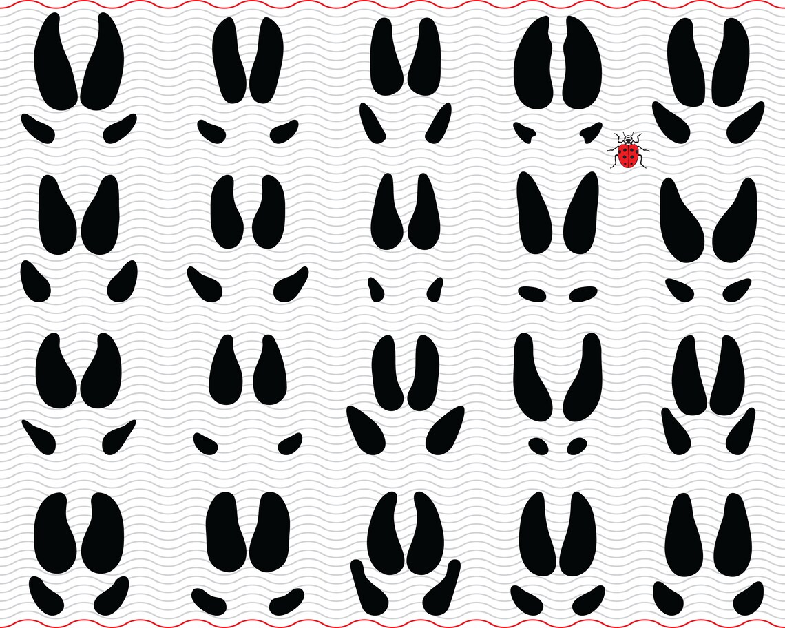 SVG Wild Pigs, Black Footprints Digital Clipart, Wild Pigs Icons Files ...