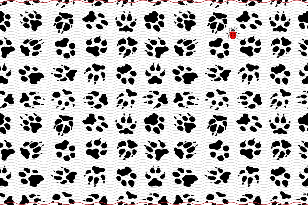 SVG Dogs Footprints, Seamless Pattern Digital Clipart, Dogs Icons Files ...