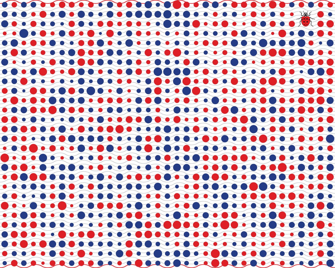 SVG Blue Red Circles, Random, Seamless Pattern, Digital Clipart, Eps ...