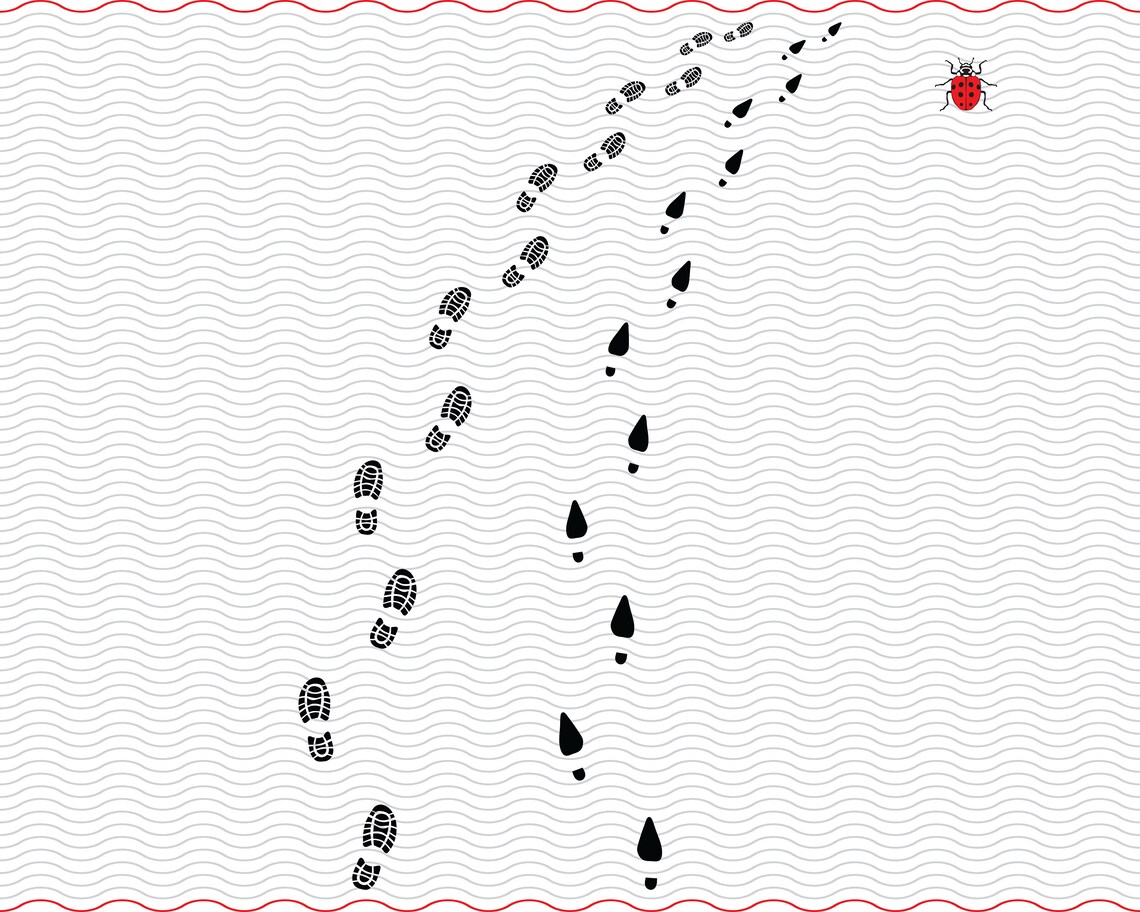 SVG Man Woman Footsteps, Shoe Prints Silhouettes, Digital Clipart ...