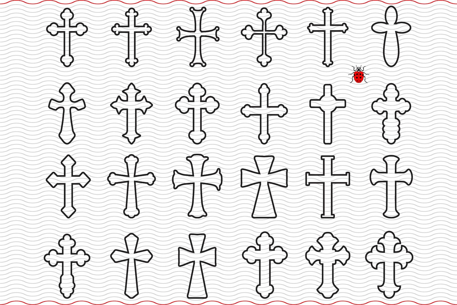 SVG Crosses, Black Illustrations, Digital Clipart, Files Eps Jpg ...