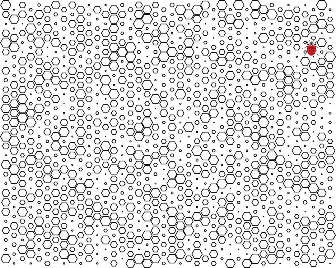 SVG Hexagons Random Sizes, Seamless Pattern, Digital Clipart, Files Eps ...