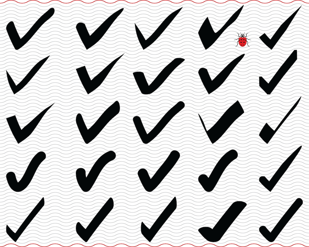 SVG Check Mark Icons, Black Silhouettes Digital Clipart, Check Mark Eps ...