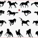 SVG Rabbits, Hares, Black Silhouettes Digital Clipart, Rabbits Files ...
