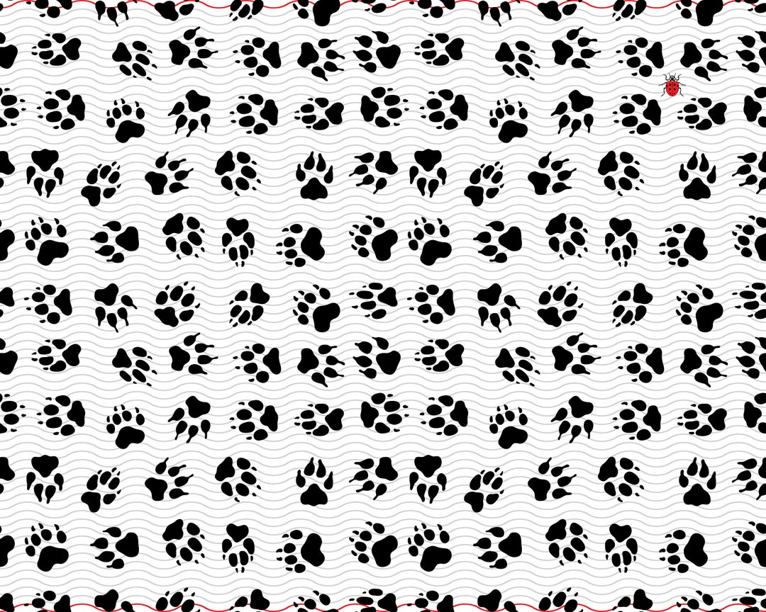 SVG Trace of Dogs, Seamless Pattern Digital Clipart, Files Eps Jpg ...