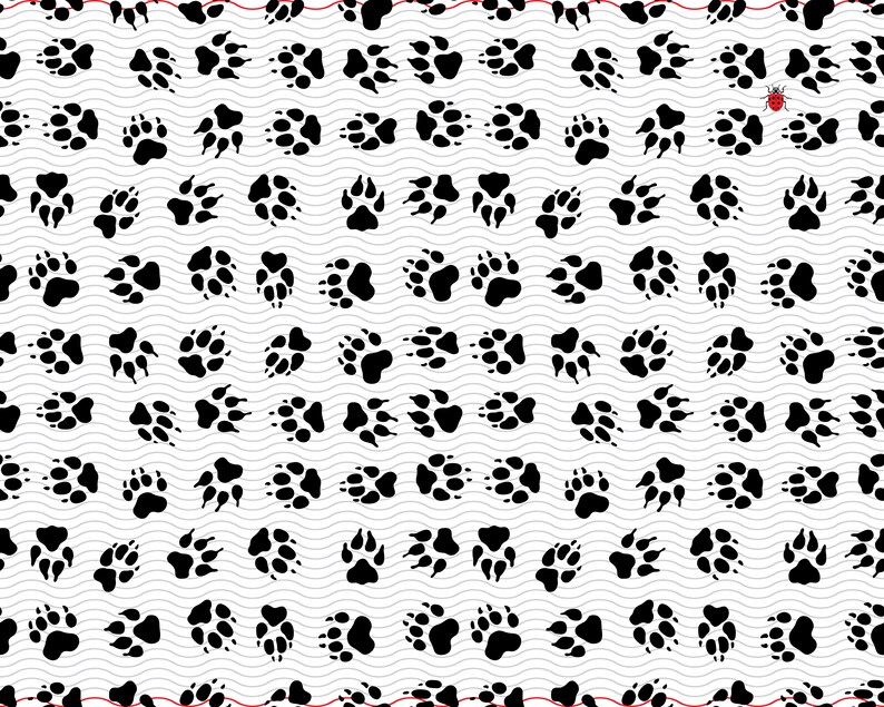 SVG Trace of Dogs Seamless Pattern Digital Clipart Files Eps - Etsy