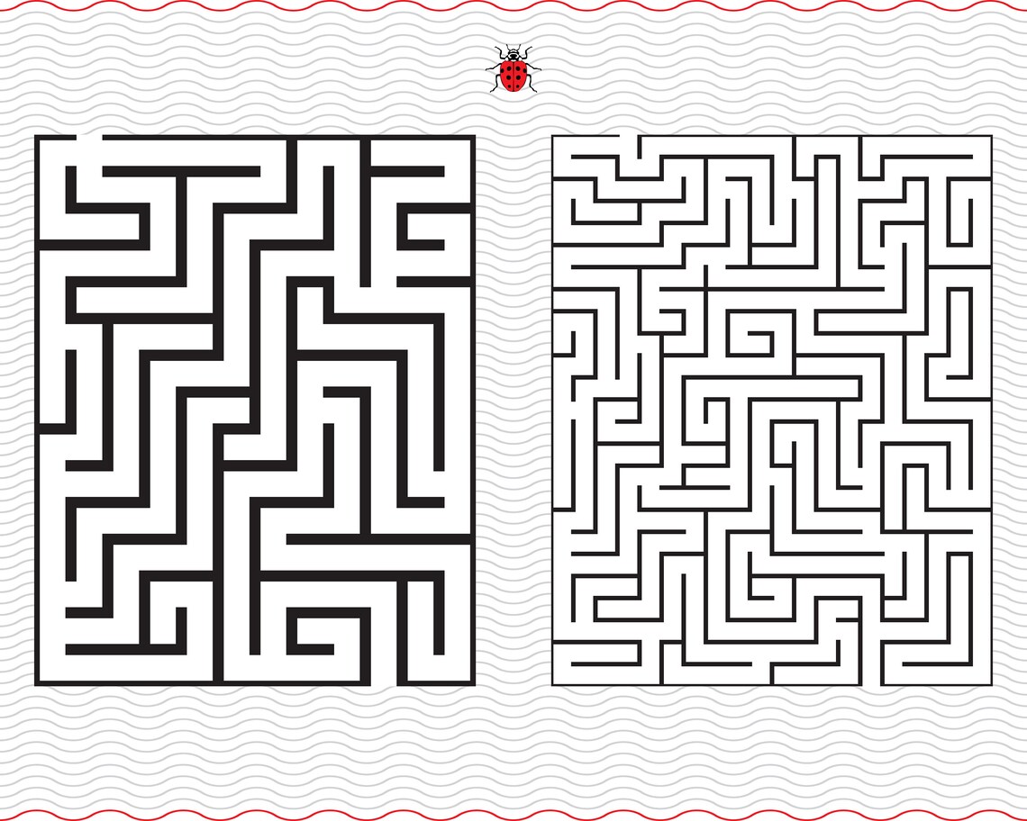 Maze SVG, Black Silhouette Digital Clipart, Files Eps Jpg, Maze ...
