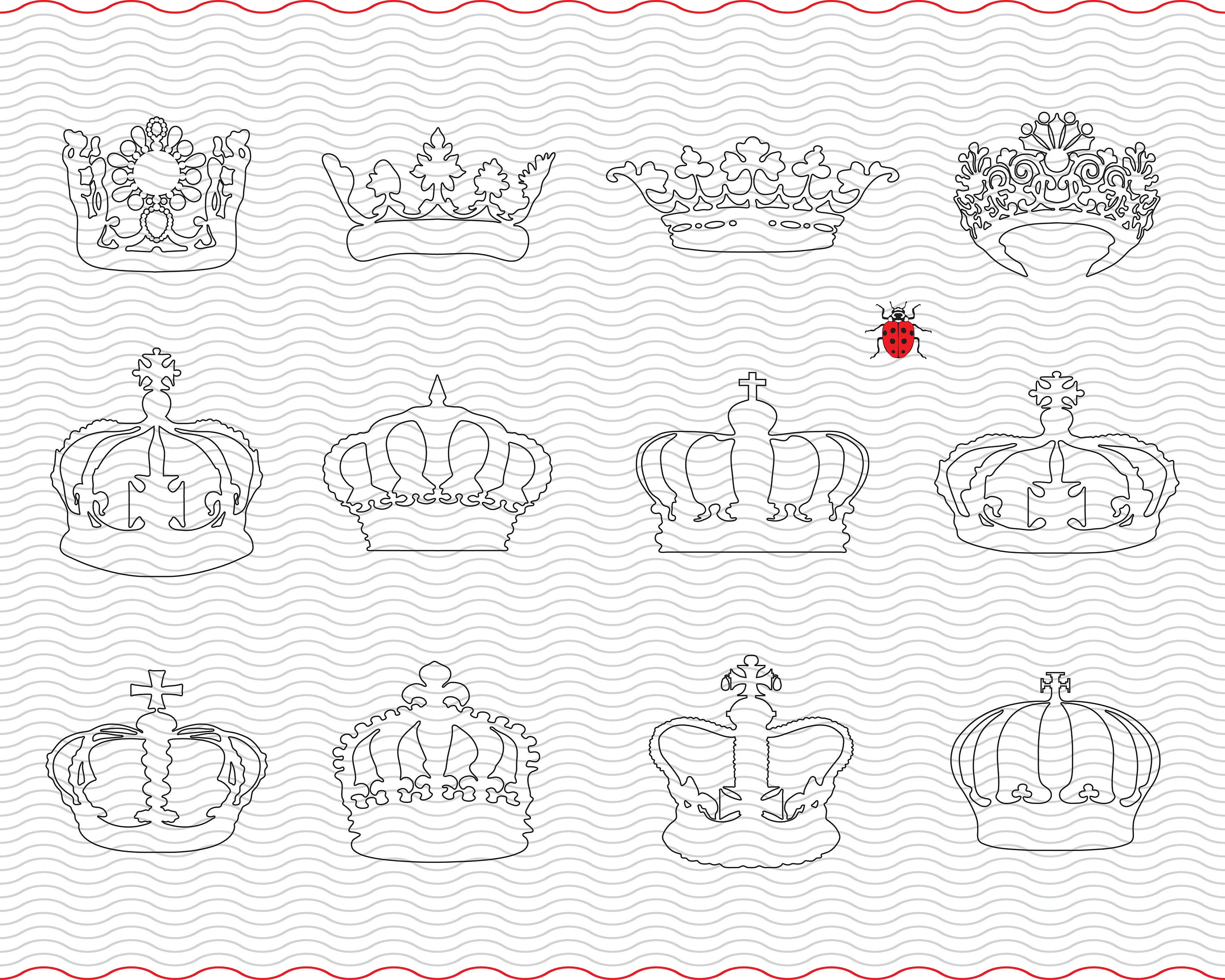 SVG Crowns, Black Isolated Illustrations, Digital Clipart, Crowns Eps ...