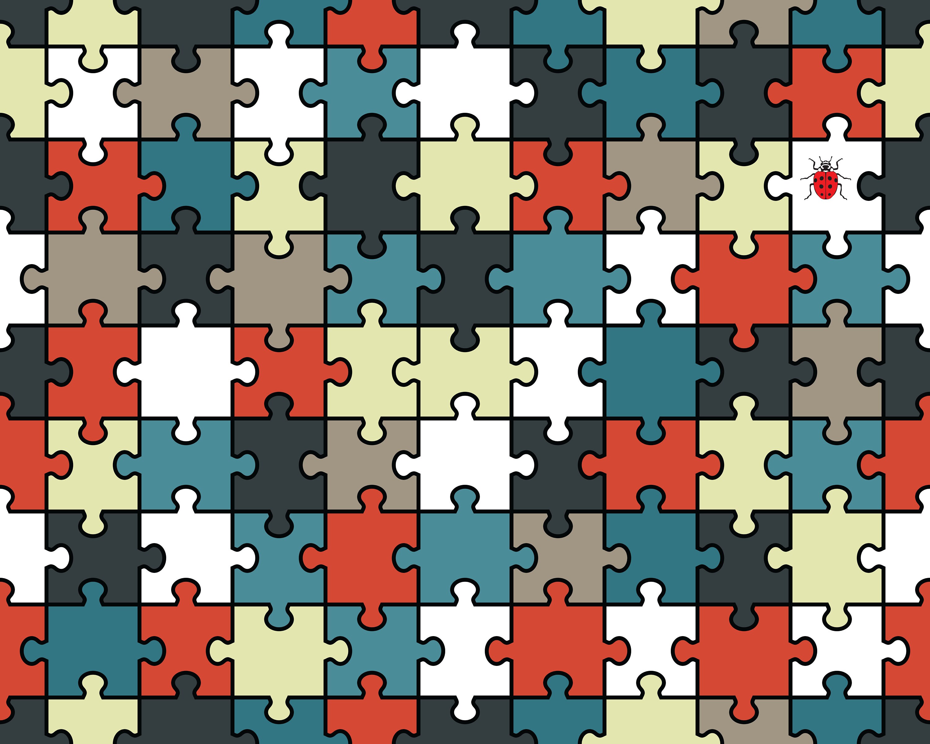 SVG Colorful Puzzle, Seamless Pattern, Digital Clipart, SVG Puzzles ...