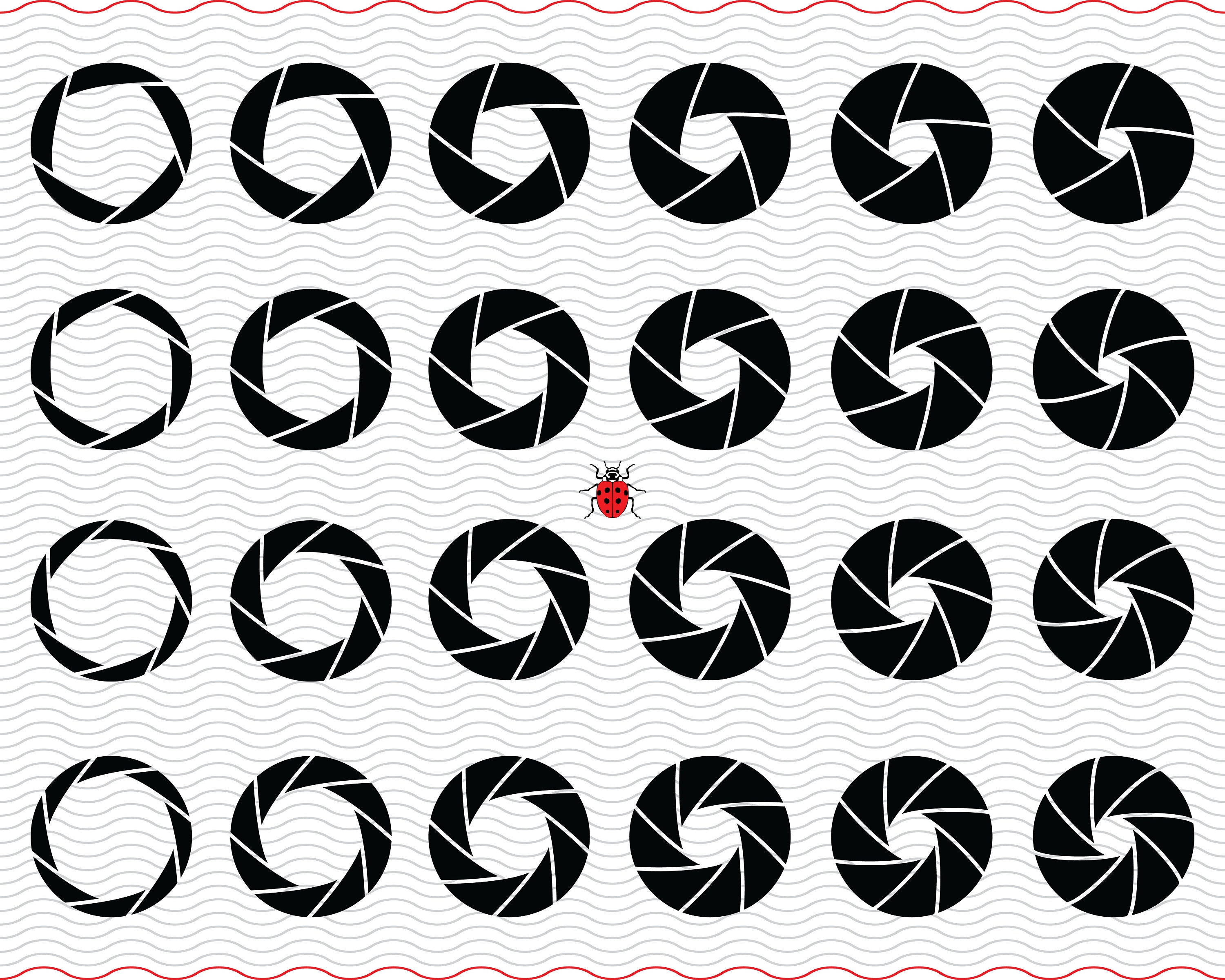 SVG Lens Aperture Camera, Black Silhouettes Digital Clipart, Aperture ...