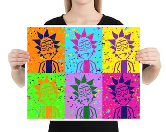 Toile pochoir street art pop art de Rick et Morty - Etsy France