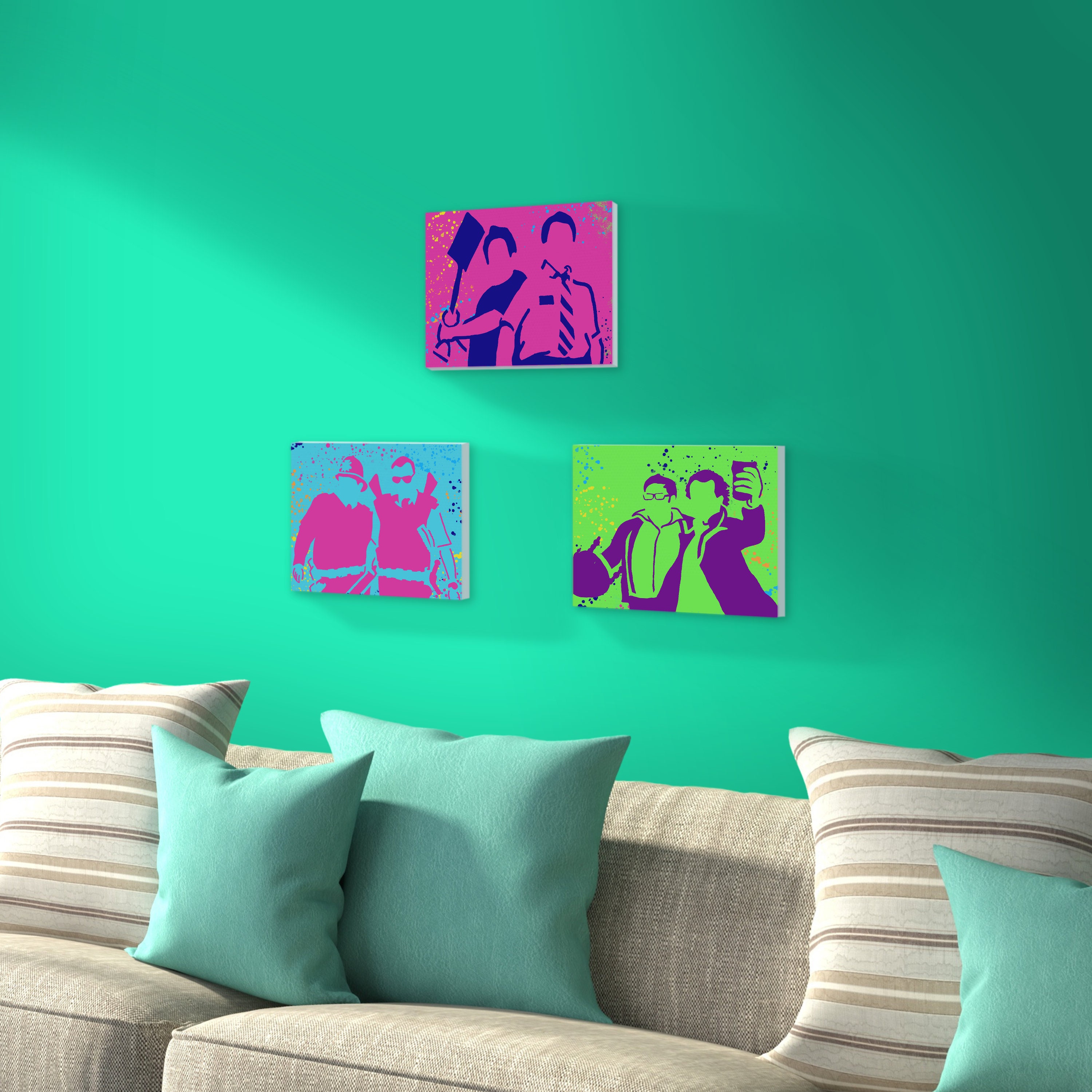 Individual Cornetto Trilogy Collection Pop Art on Canvas - Etsy