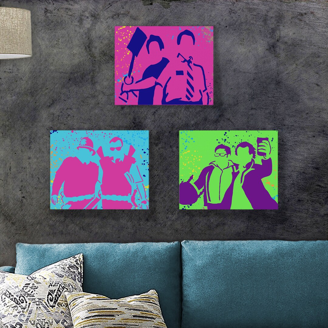 Individual Cornetto Trilogy Collection Pop Art on Canvas - Etsy