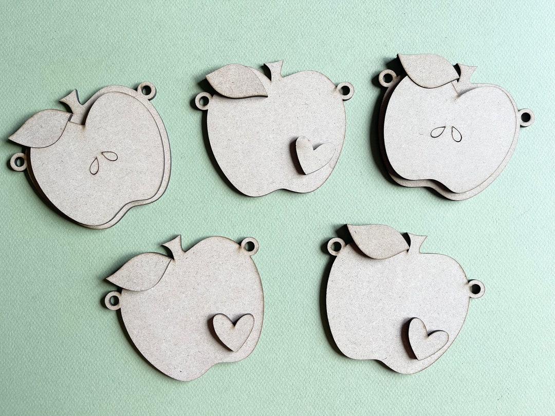 Apple Garland Unfinished MDF Wood Cutouts - Etsy