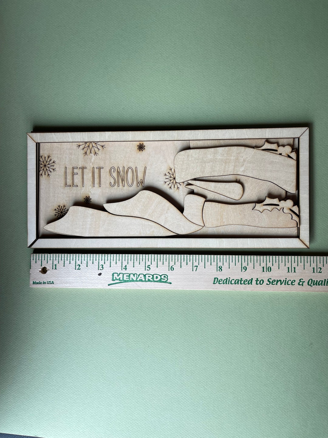 Unfinished Snowman Wood Sign Cutout Sign Kit With Let It Snow Etching ...