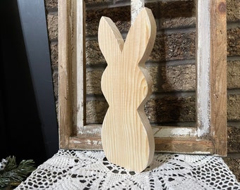 Unfinished Wood Rabbit | Etsy