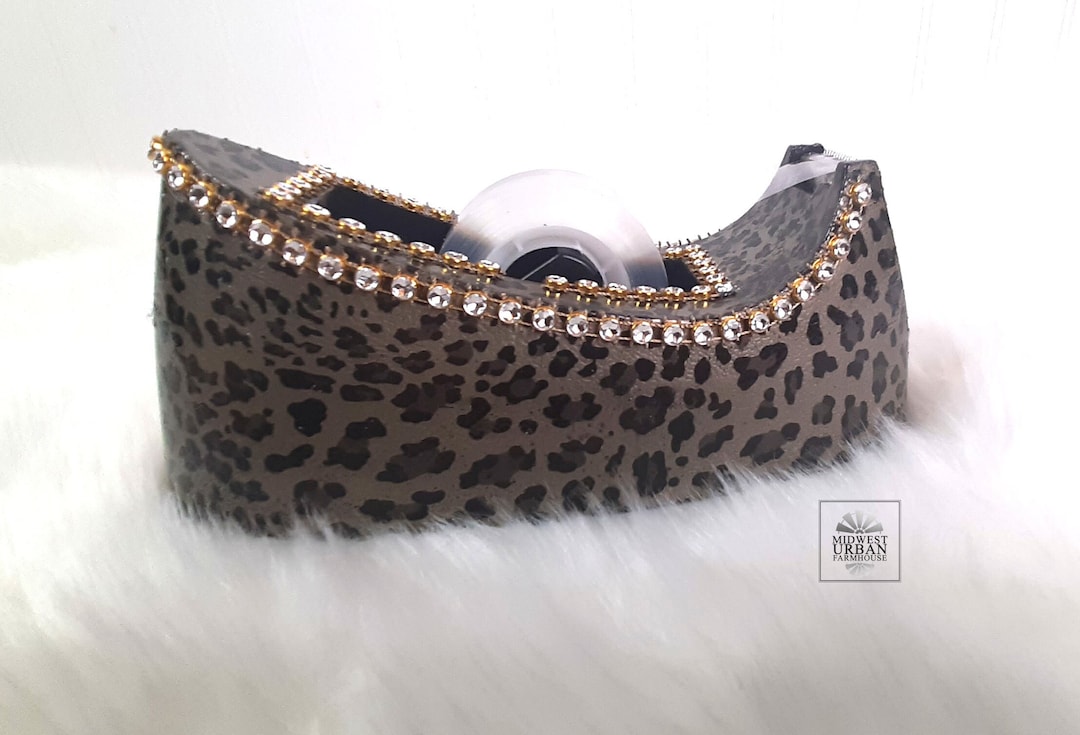 Cheetah Bling Tape Dispenser|leopard Bling Tape Dispenser|animal Print ...