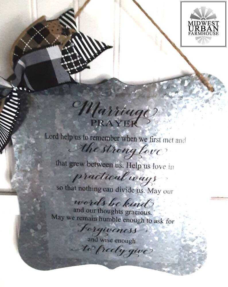 Marriage Prayergalvanized Metal Signmetal Wall Sign With | Etsy