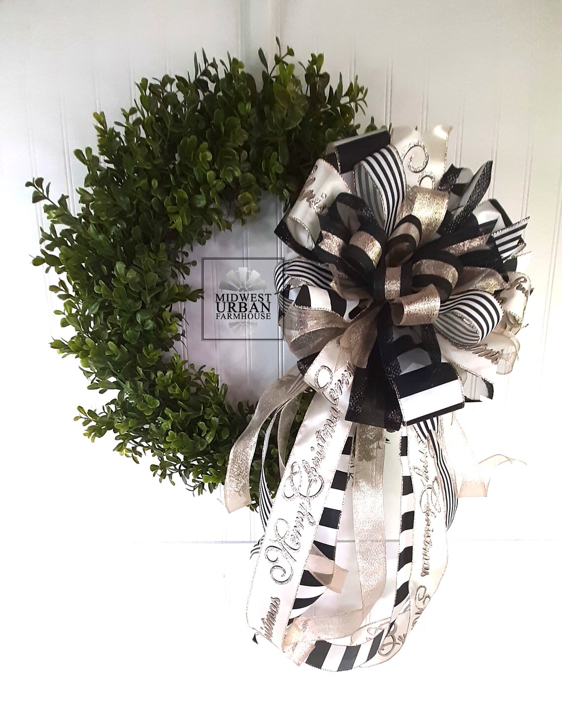 Black & Gold Tree Topper Bowelegant Tree Topper Bowclassy - Etsy