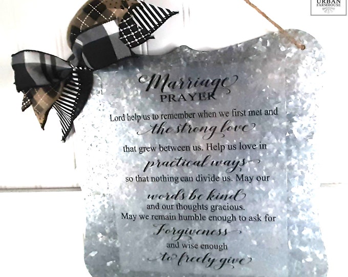 Marriage Prayergalvanized Metal Signmetal Wall Sign With - Etsy