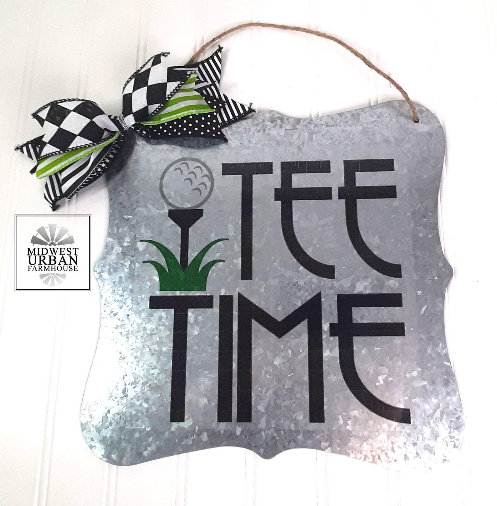 Tee Time Metal Signgalvanized Metal Signfather's Day - Etsy