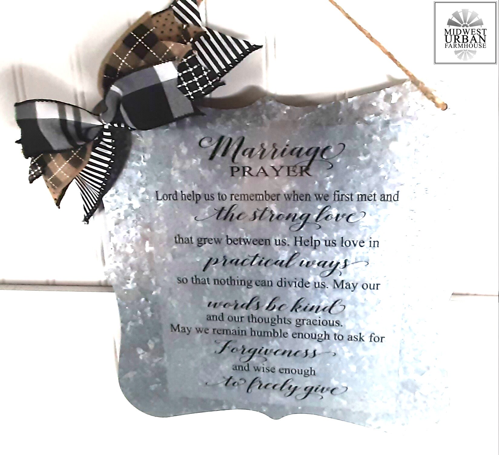 Marriage PrayerGalvanized Metal SignMetal Wall Sign With | Etsy