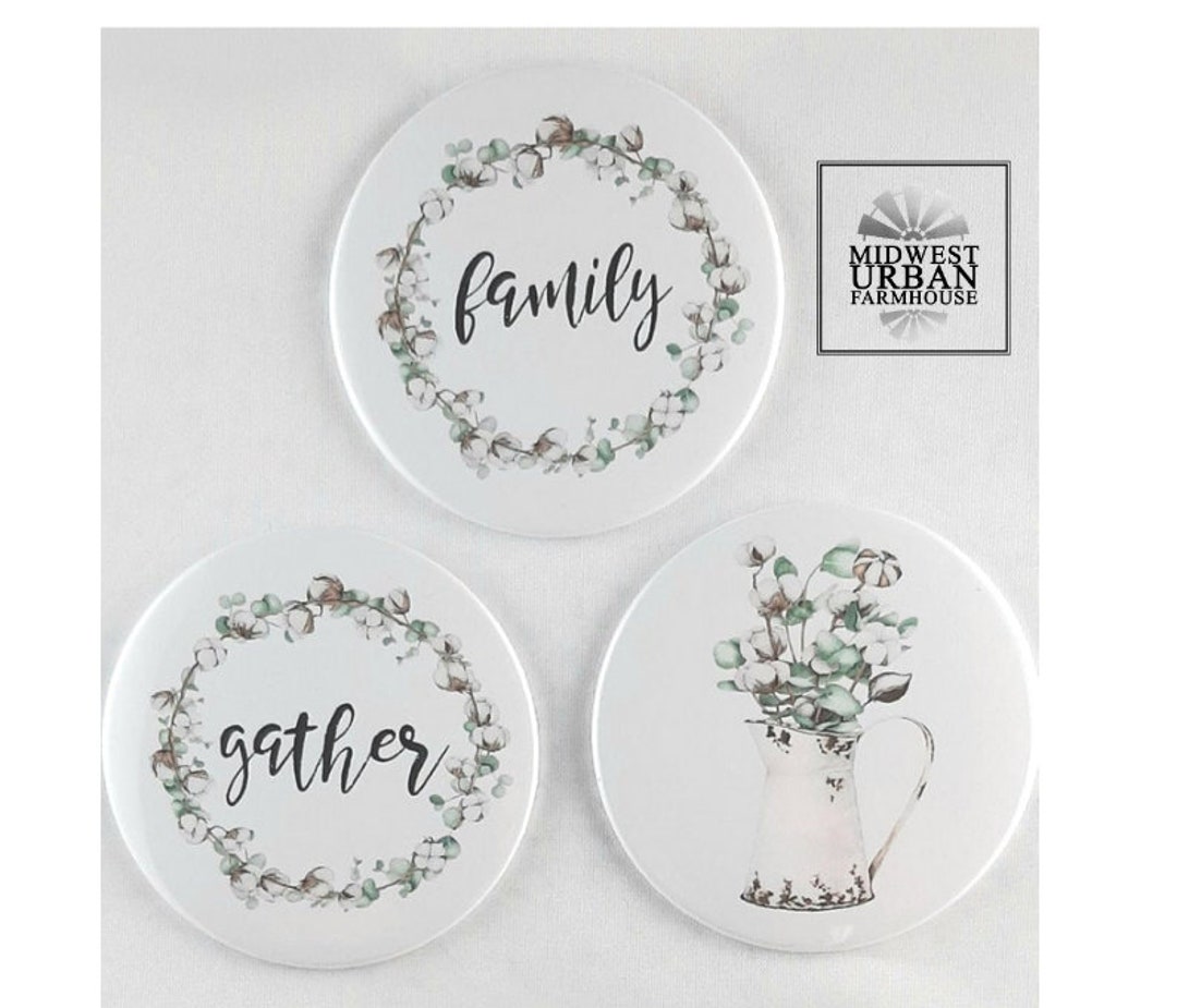 Family/gather/white Pitcher3 Farmhouse Magnetsfamily Magnetgather ...