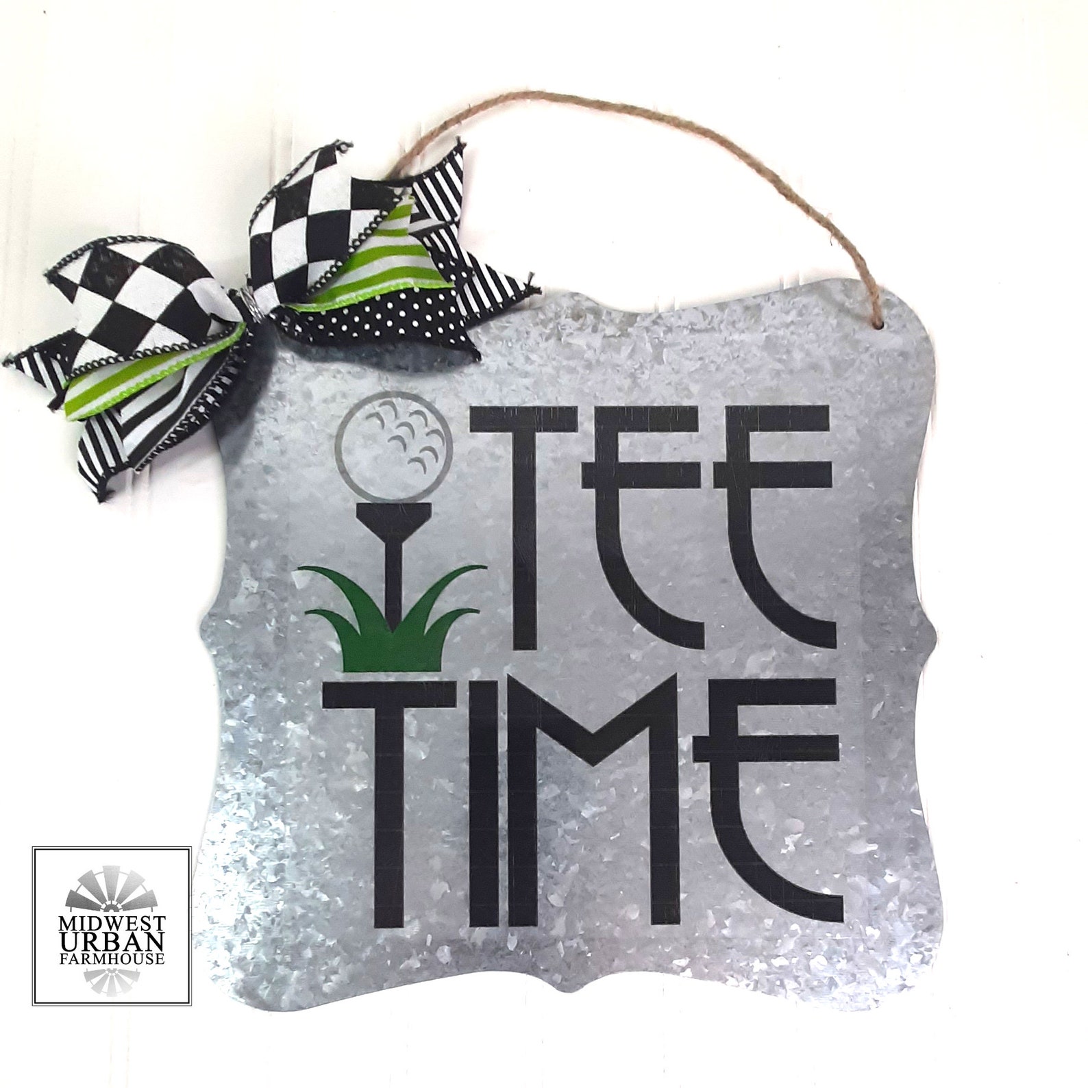 Tee Time Metal Signgalvanized Metal Signfather's Day - Etsy