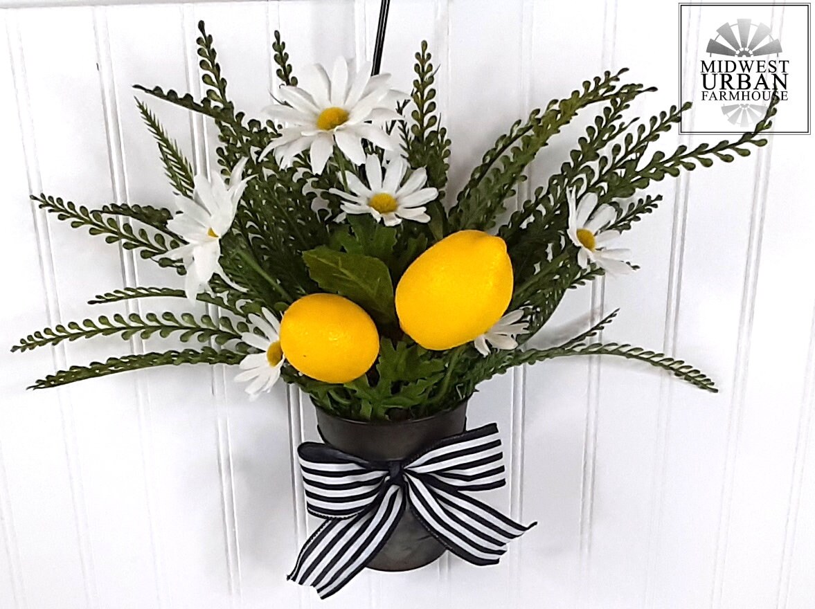 Lemon Wall Hanger/summer Lemon Decor/lemon Wall Decor/everyday Summer ...