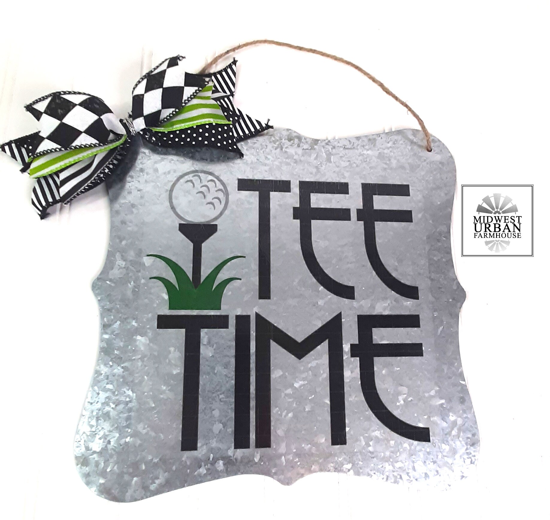 Tee Time Metal Sign|galvanized Metal Sign|father's Day Gift|gifts for ...