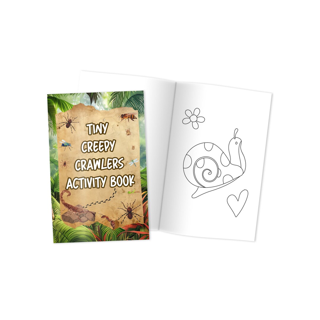 Custom Coloring Book Pages, Personalized Creepy Crawlers Activity Book ...