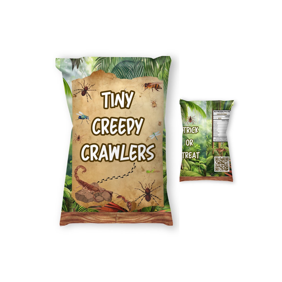 Personalized Chip Bag Labels, Custom Creepy Crawlers Party Supplies for ...