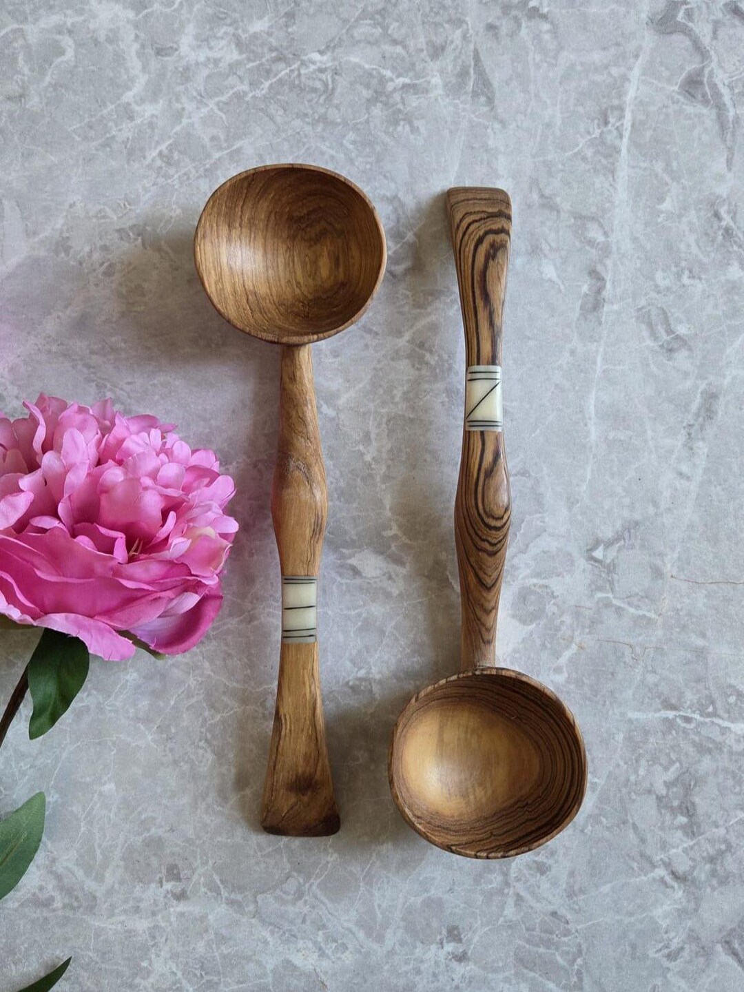 Olive Wood Kenyan Ladle | Rustic Kitchen Utensil | Sustainable Kitchen ...
