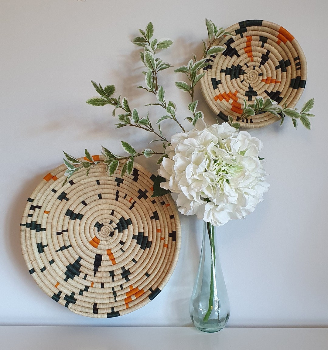 Rwanda Basket - Natural Abstract | Wall Basket | Storage Basket | Wall ...