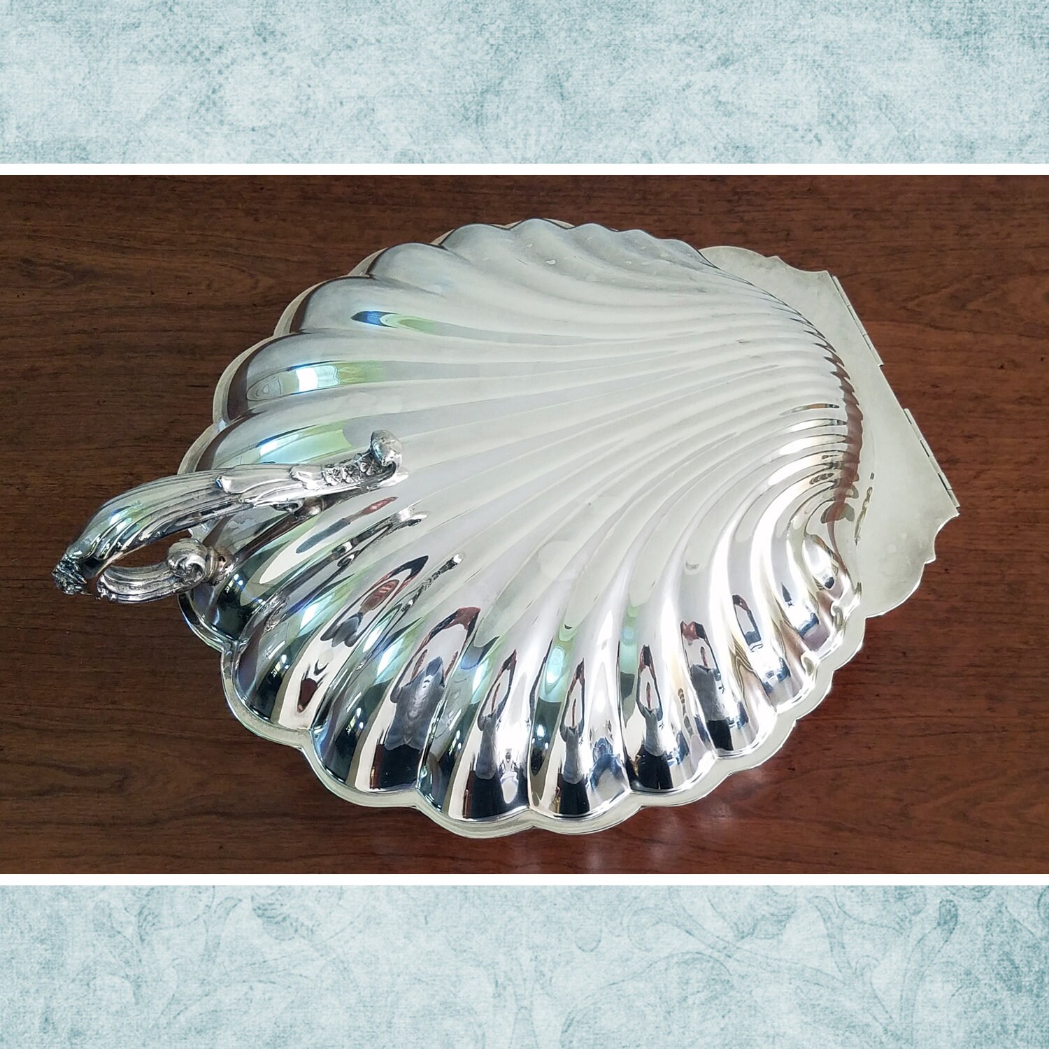 Large Hinged Double Clamshell Footed Server Silver-plated - Etsy UK