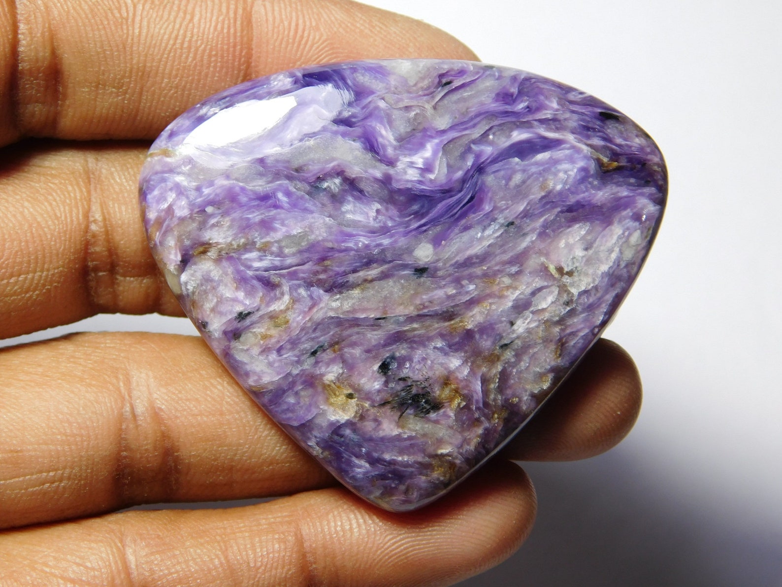 100% Natural Charoite Gemstone Very Light Charoite cabochon | Etsy