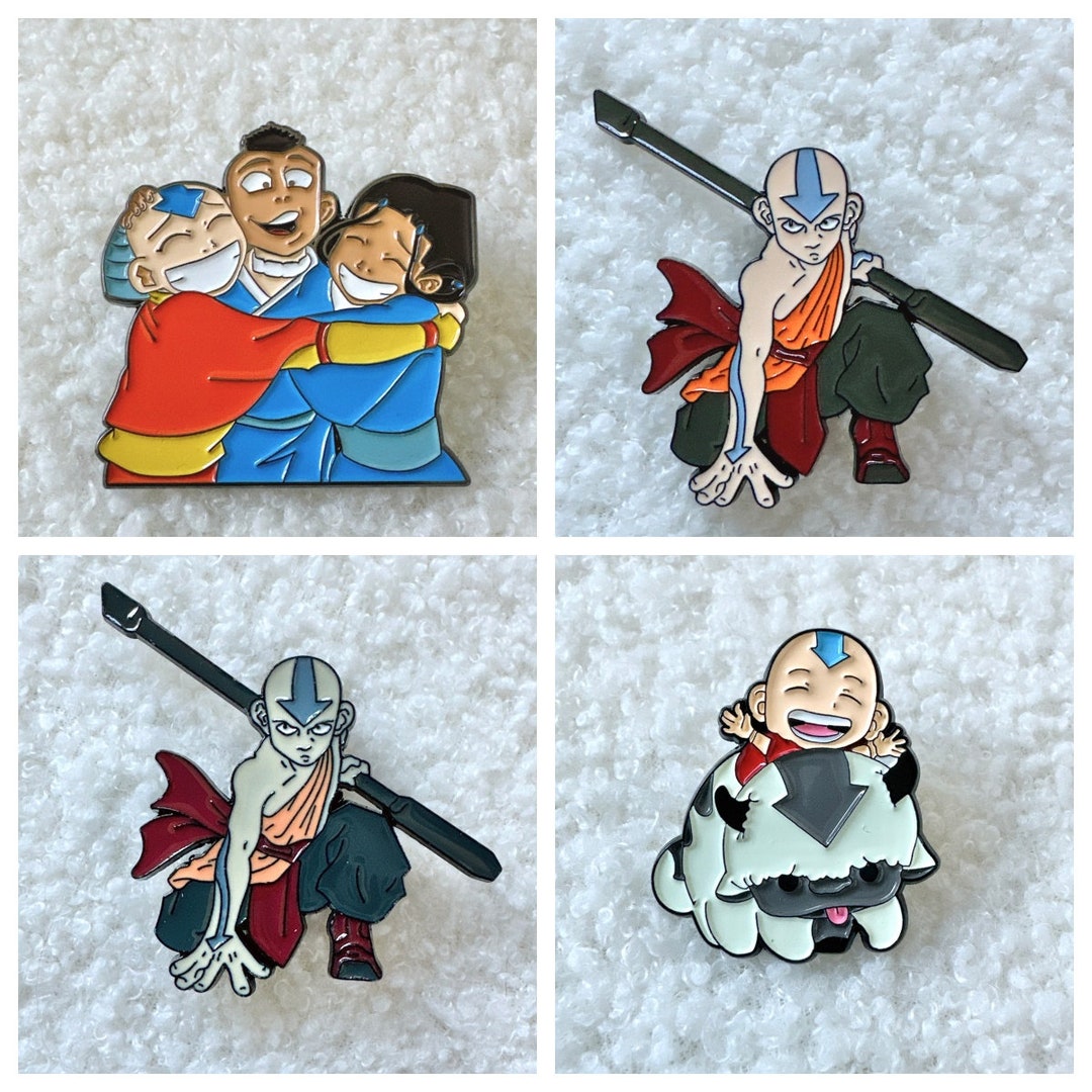The Avatar Aang Airbender the Trio Katara Sokka Themed Anime Enamel ...