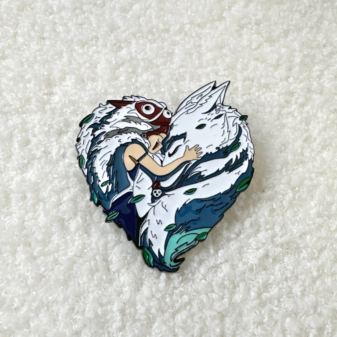 Princess Mononoke Themed Metal Enamel Pin Studio Ghibli Fan Gift - Etsy